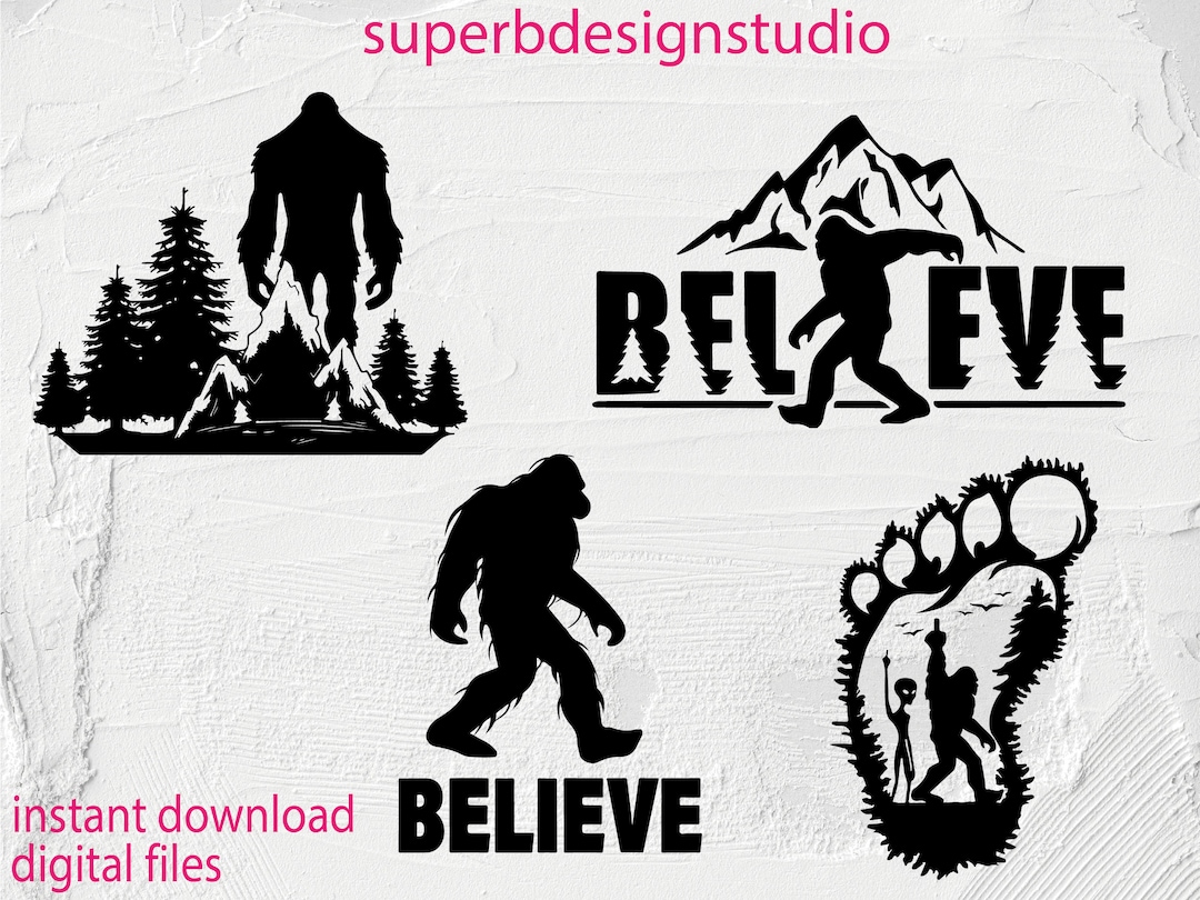 Bigfoot Svg, Big Foot Svg, Yeti Svg, Sasquatch Svg. Vector Cut File for ...