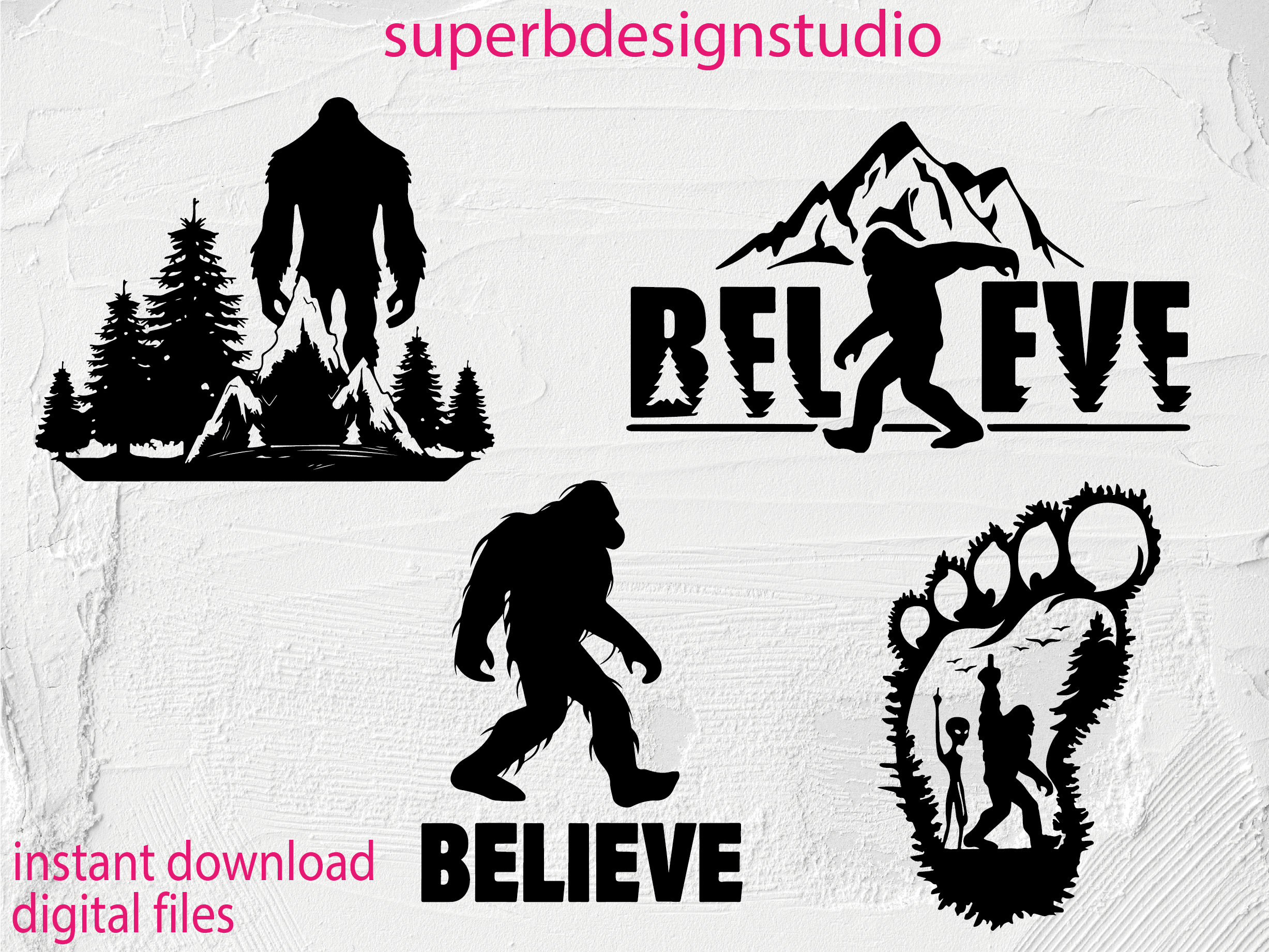 Bigfoot Svg, Big Foot Svg, Yeti Svg, Sasquatch Svg. Vector Cut File for ...