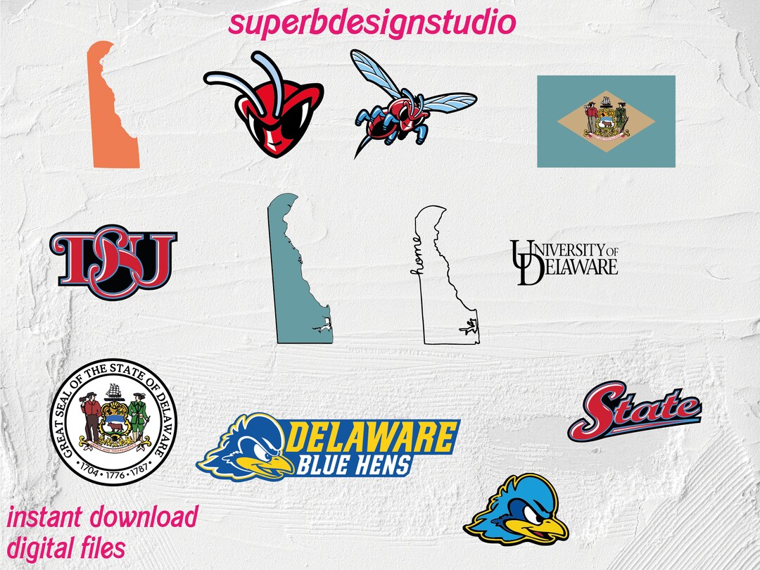 Delaware State Svg, Blue Hens Svg, Delaware Png, Delaware Flag Svg ...