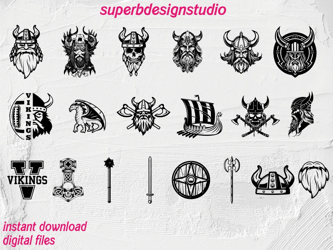 Viking SVG Bundle, Viking PNG, Viking Clipart,viking SVG Cut Files for ...