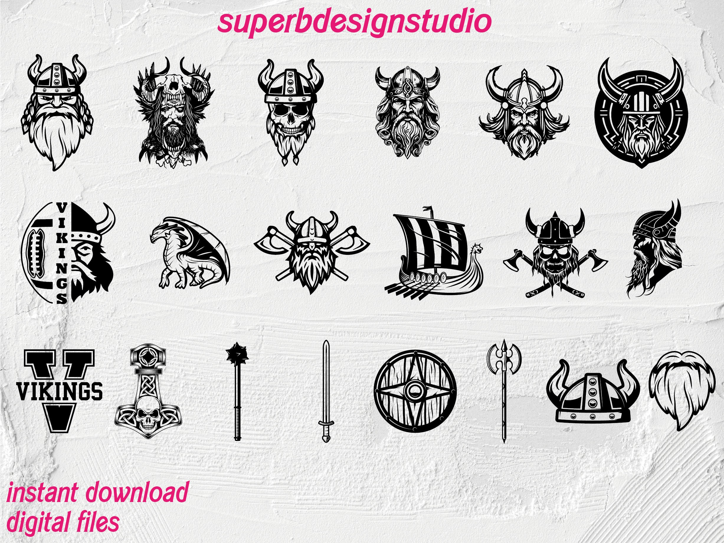 Viking SVG Bundle, Viking PNG, Viking Clipart,viking SVG Cut Files for ...