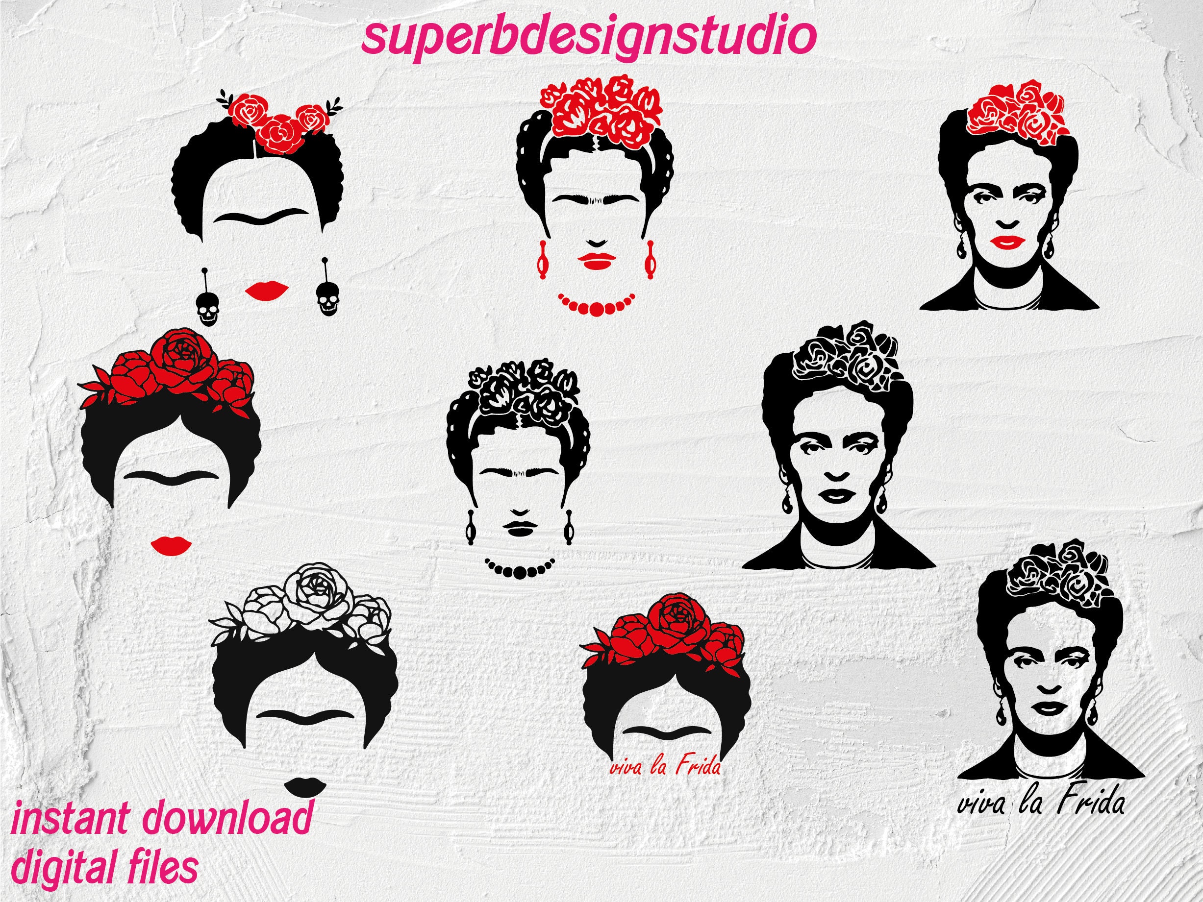 Frida Kahlo Svg Bundle, Frida Kahlo Svg, Viva La Frida, Kahlo Png ...