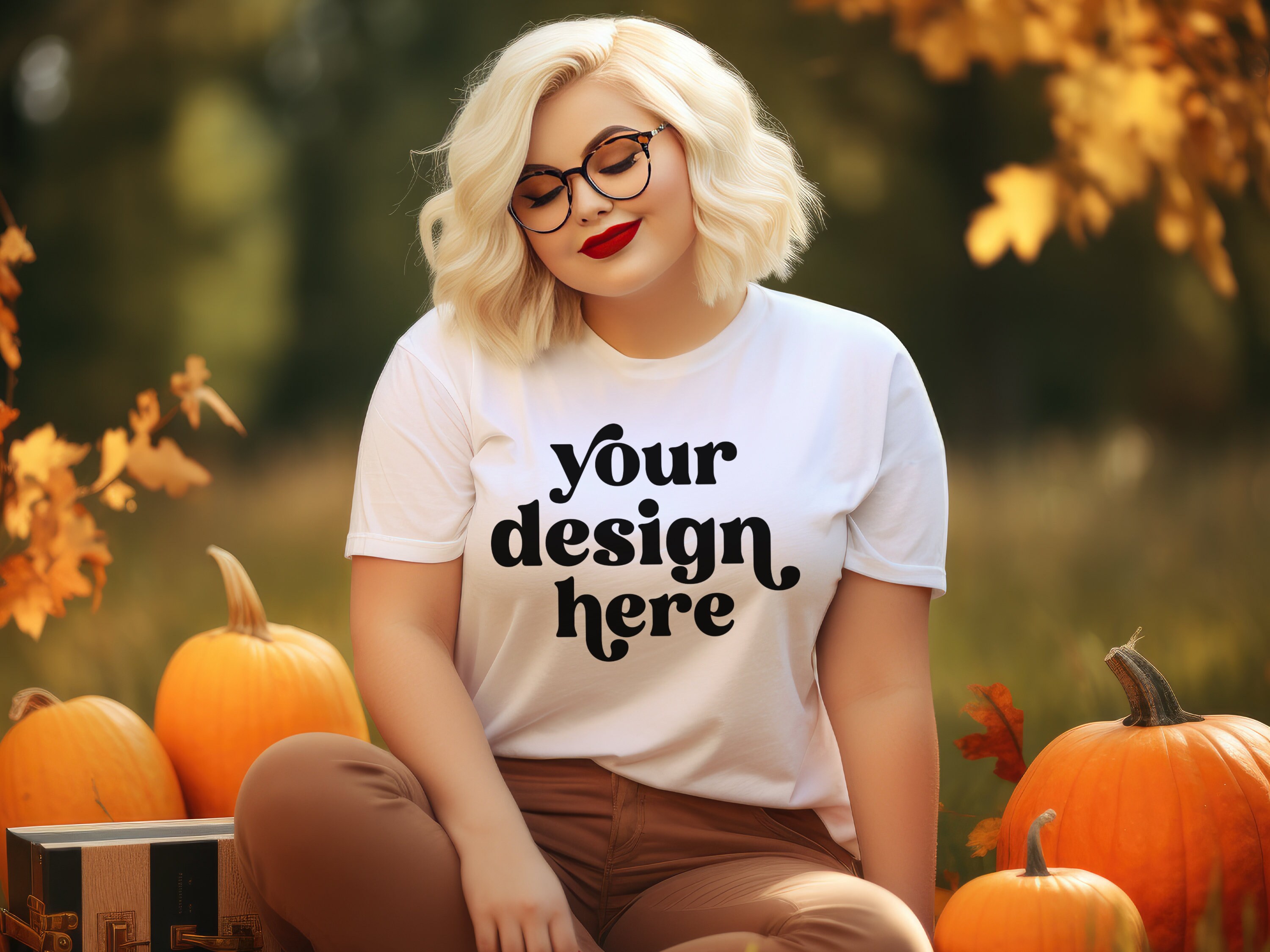 Autumn Bella Canvas 3001 T-Shirt Mockup Mini Bundle | Plus Size Models ...