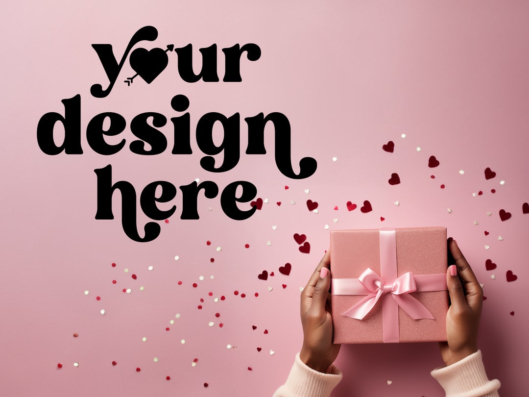 Valentine's Day Flat Lay Background Mockup | Valentine's Day Digital ...