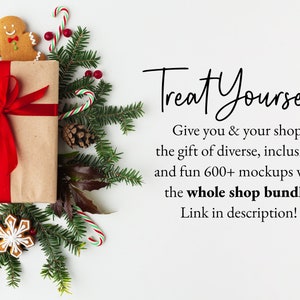 Christmas Flat Lay Background Mockup Holiday Product Design Background ...