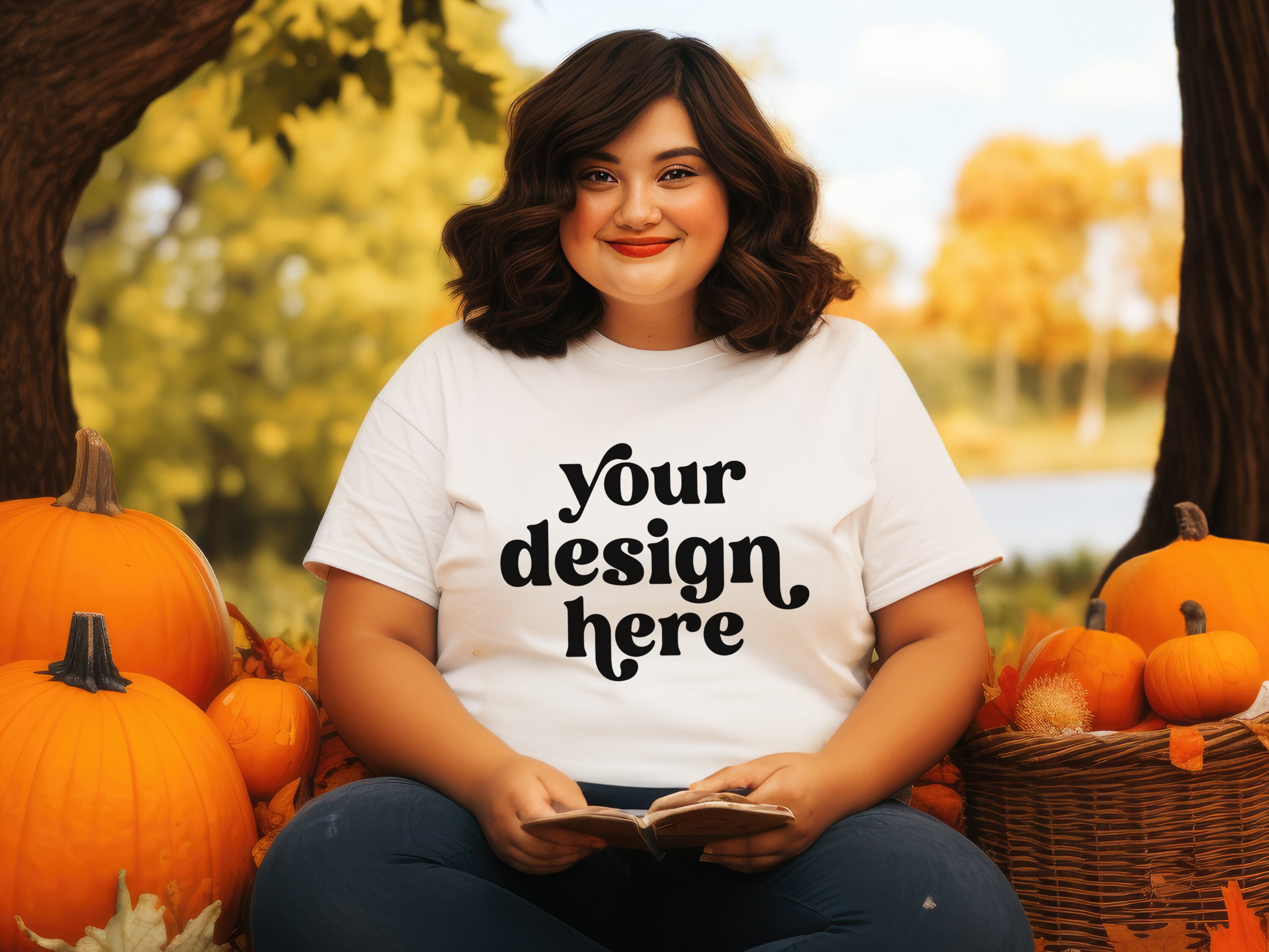 Autumn Bella Canvas 3001 T-Shirt Mockup Mini Bundle | Plus Size Models ...