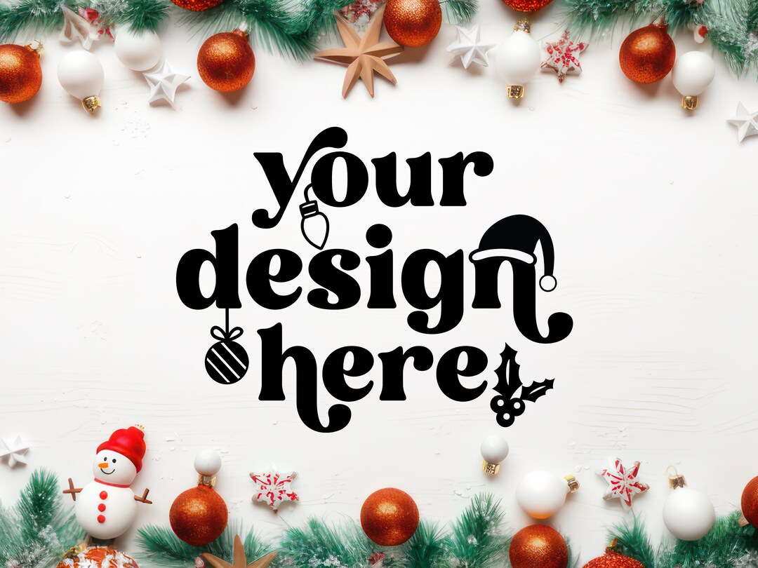 Christmas Flat Lay Background Mockup | Holiday Product Design ...