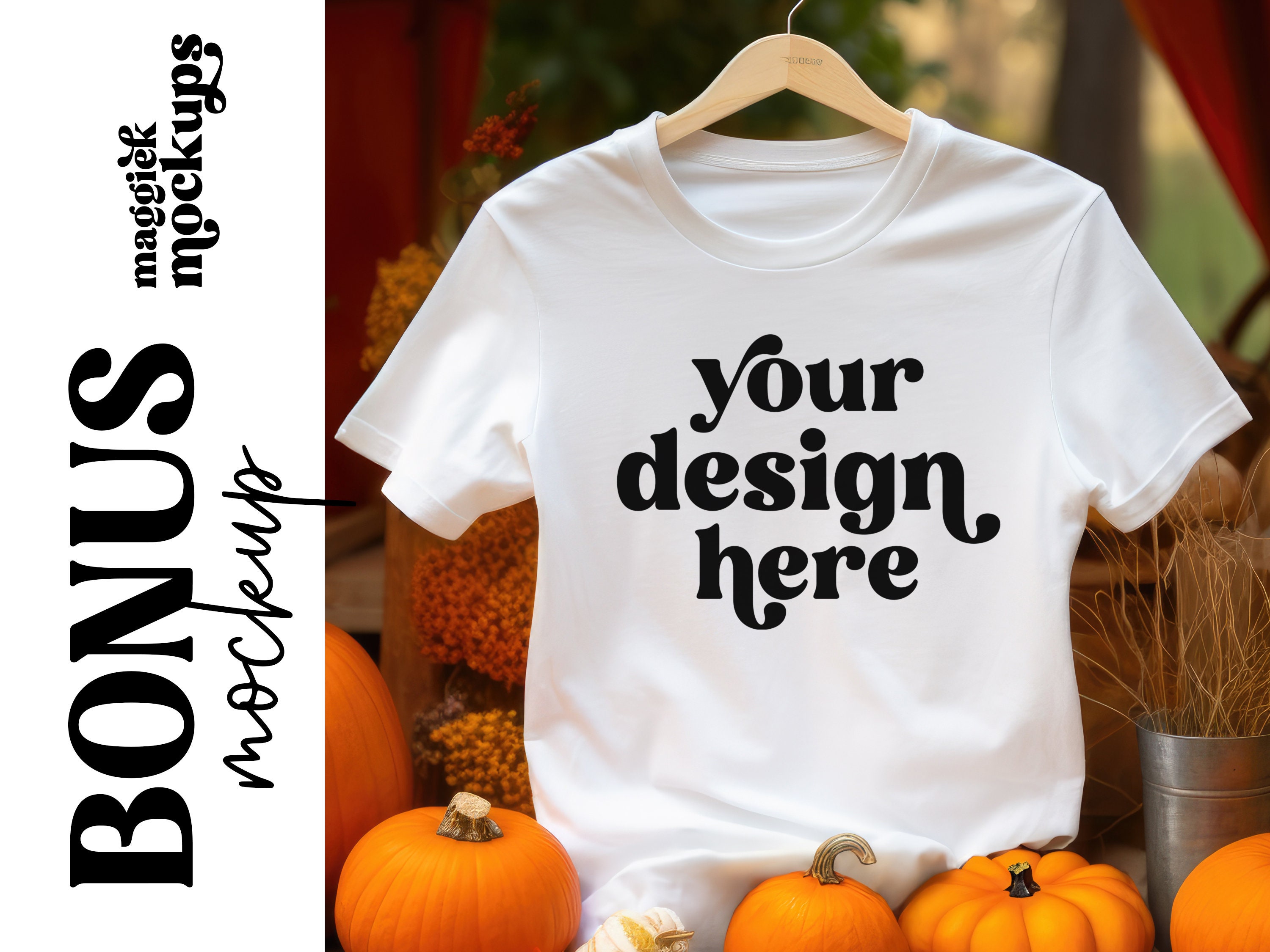 Autumn Bella Canvas 3001 T-Shirt Mockup Mini Bundle | Plus Size Models ...