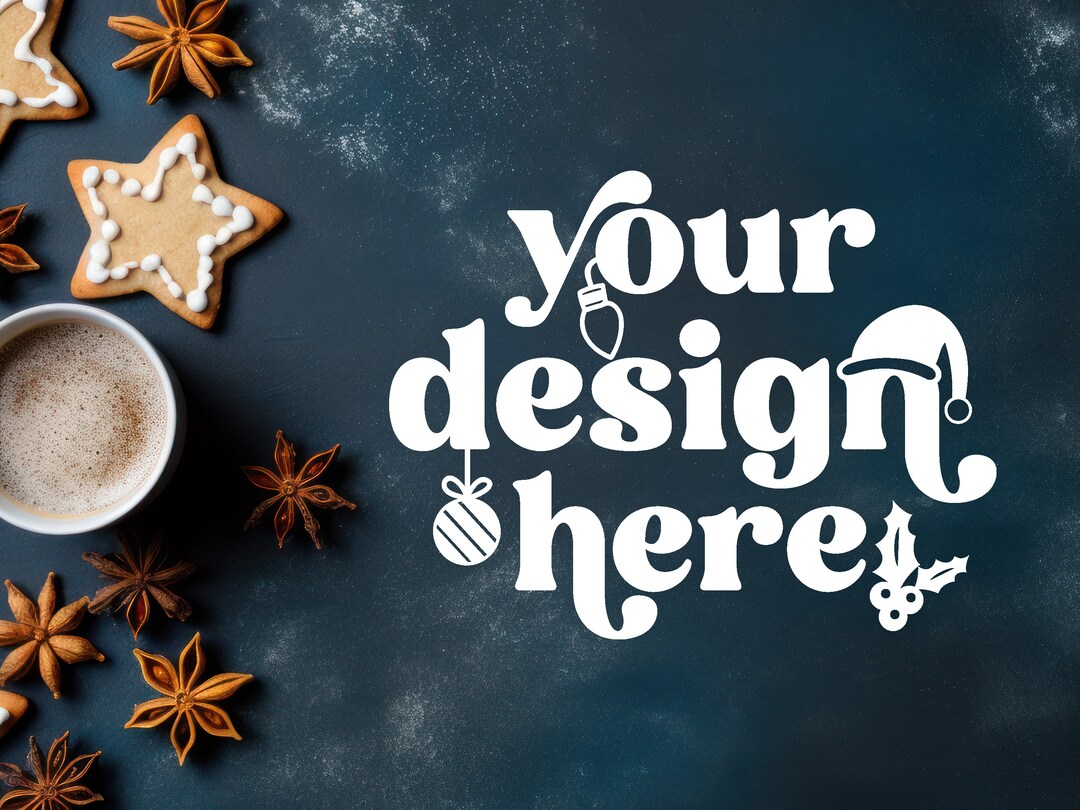Christmas Flat Lay Background Mockup | Holiday Product Design ...