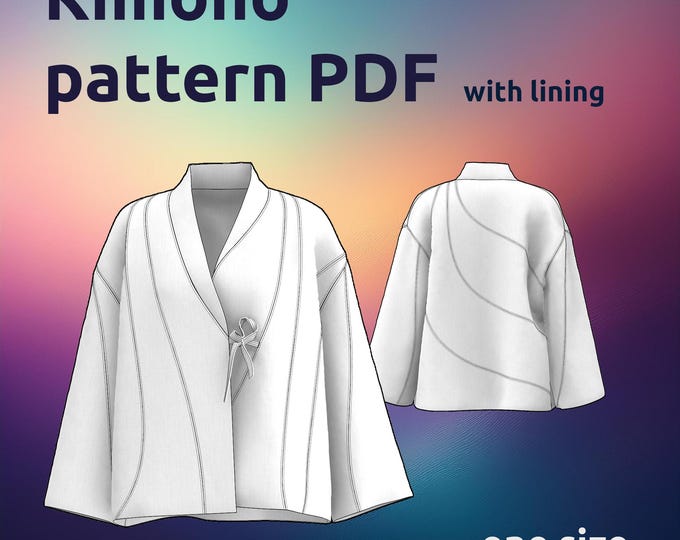Ikina Two Jacket Sewing Pattern – Kimono Style (PDF Pattern) - Etsy Canada