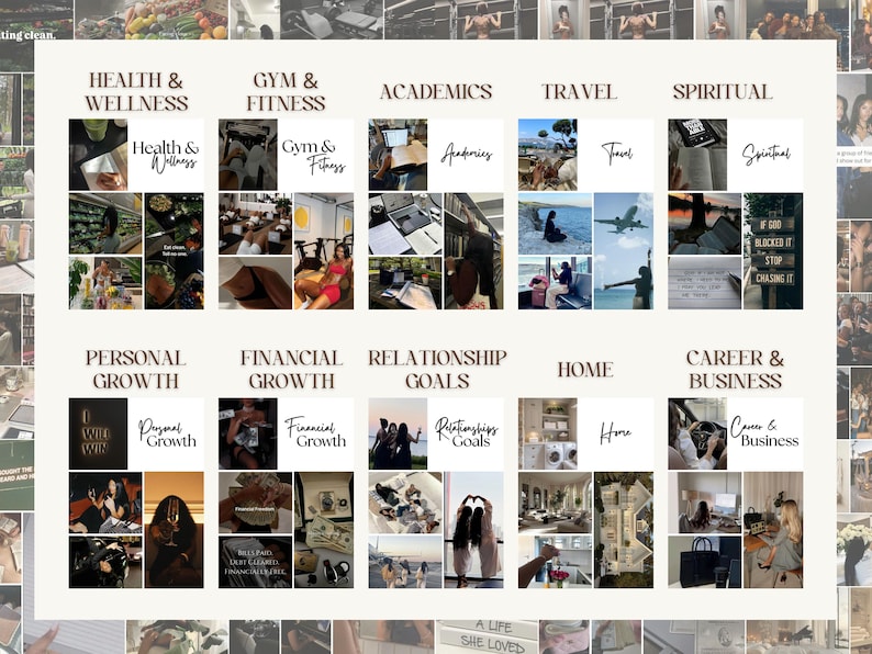 2026 Vision Board Collage Kit, Digital Download, Printable Mood Board ...