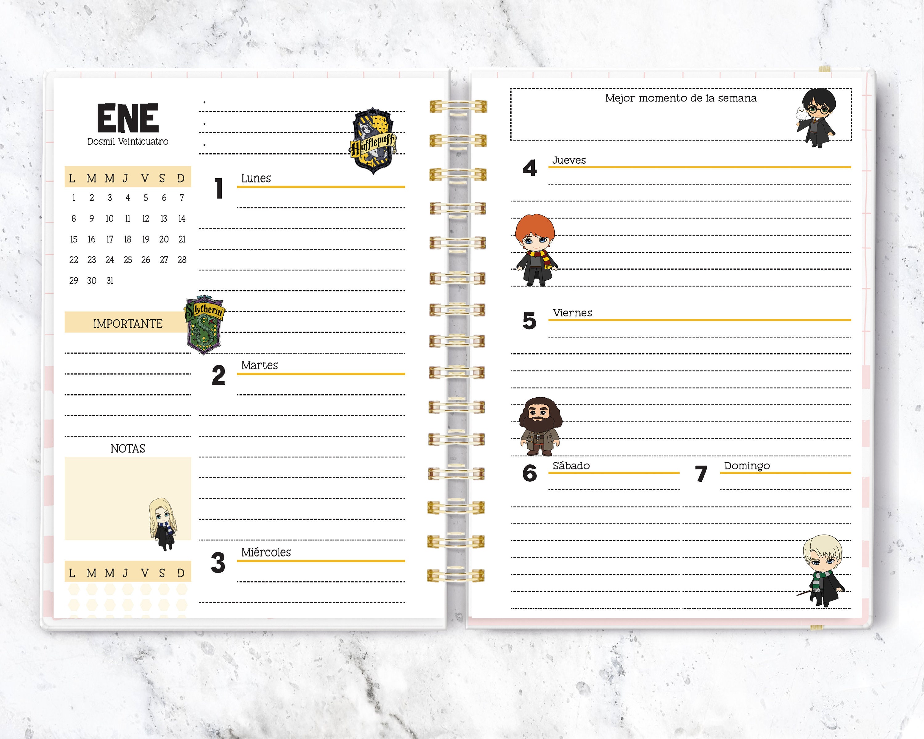 WIZARDS 2024 Weekly Printable Agenda Half Letter - Etsy