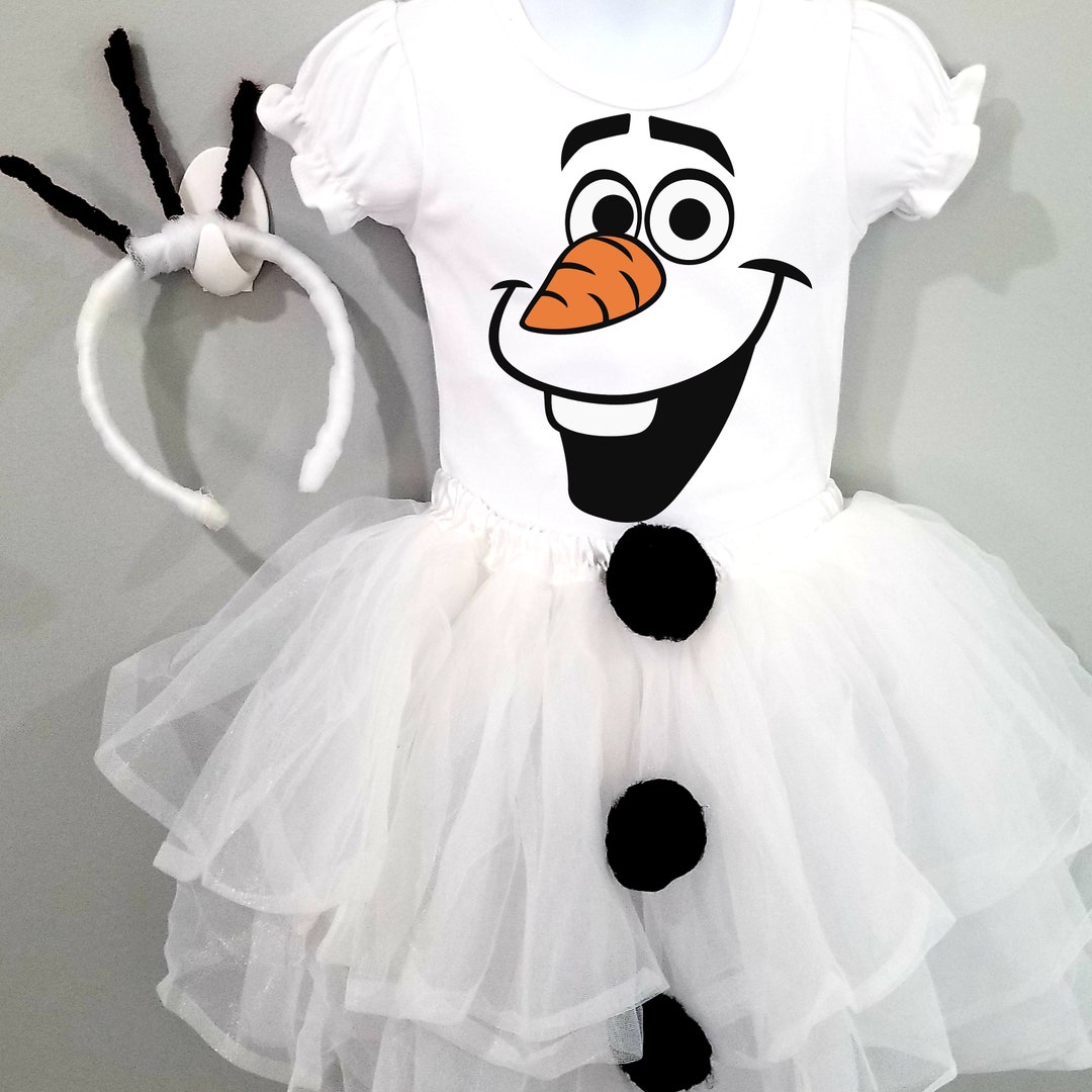 Baby Girls 3 Piece OLAF Tutu Outfit Frozen Olaf Ribbon Tutu, Tshirt ...