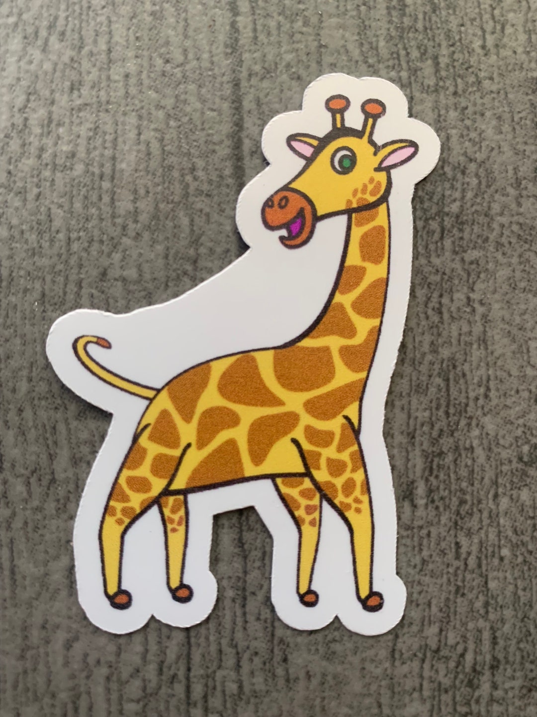 Cartoon Giraffe Sticker - Etsy