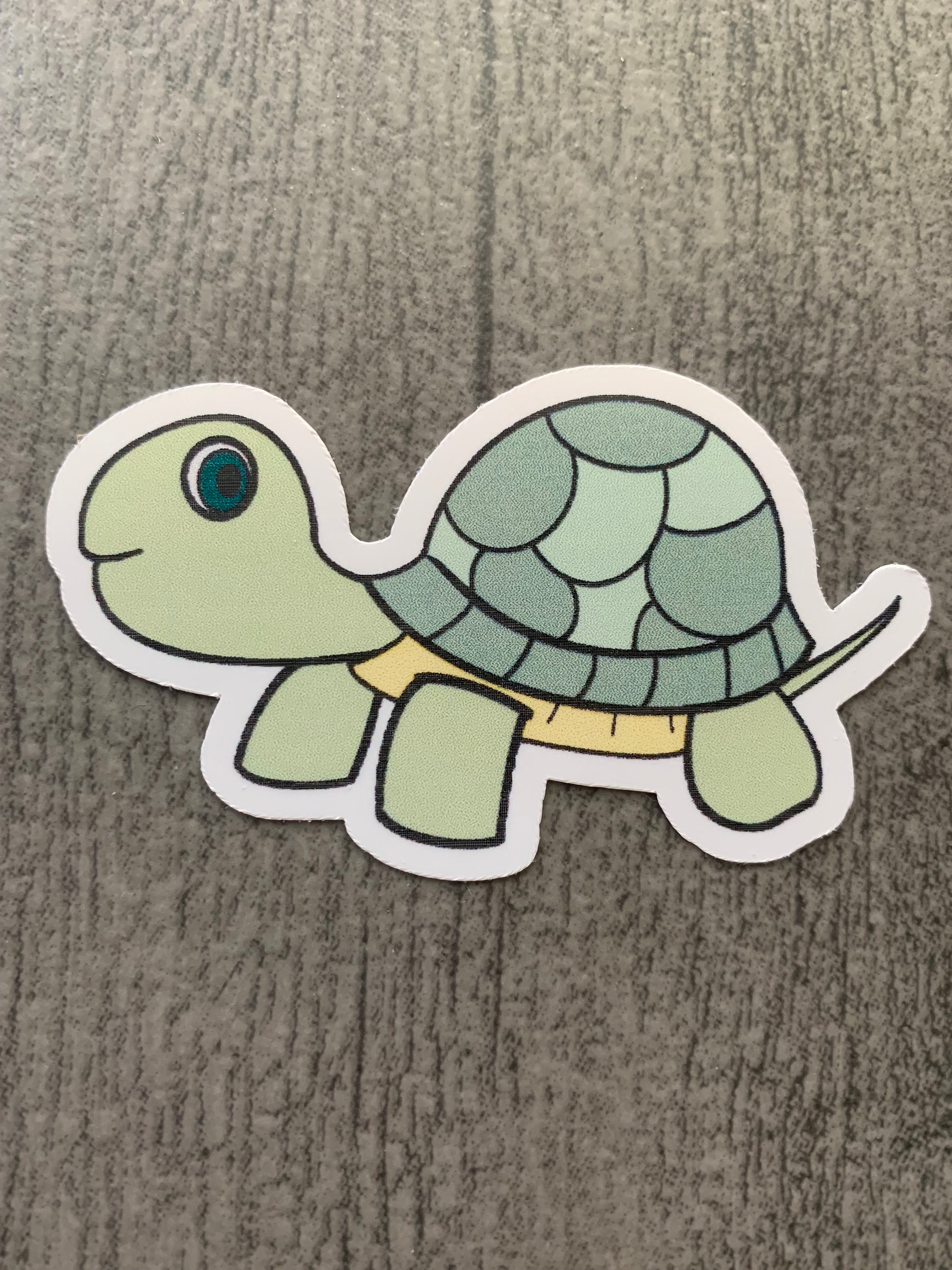 Cartoon Turtle Sticker - Etsy