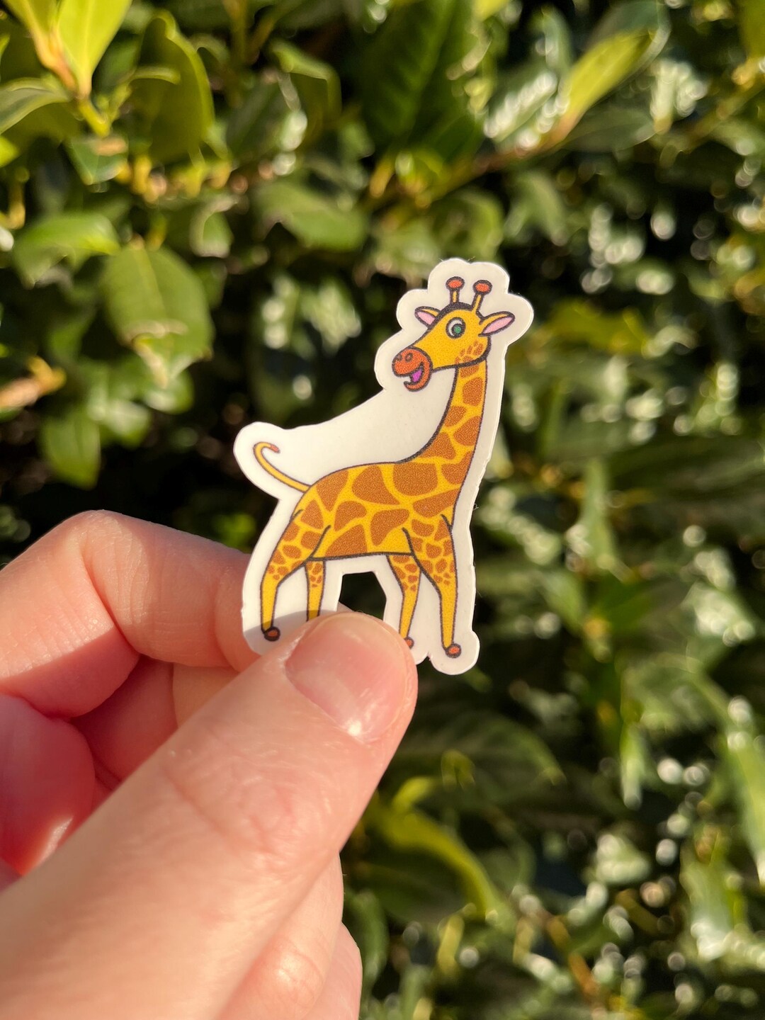 Cartoon Giraffe Sticker - Etsy