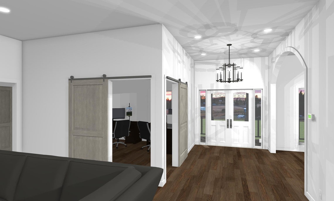 Traditional House Plans ~ House Plans Home Office ~ Open Living Space ...