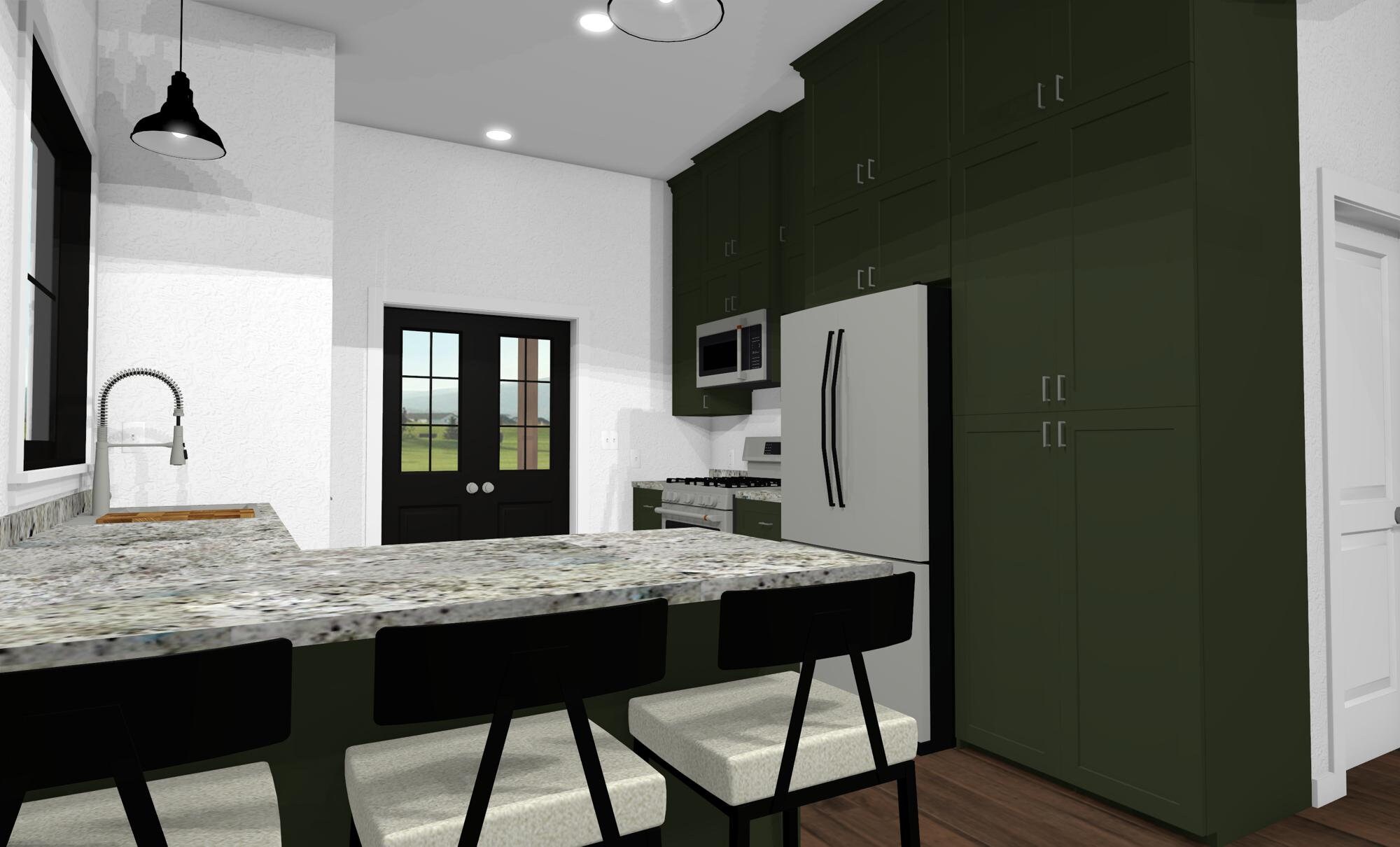 Small House Blueprints Big Kitchen Plans Open Living Space Homes 2 ...