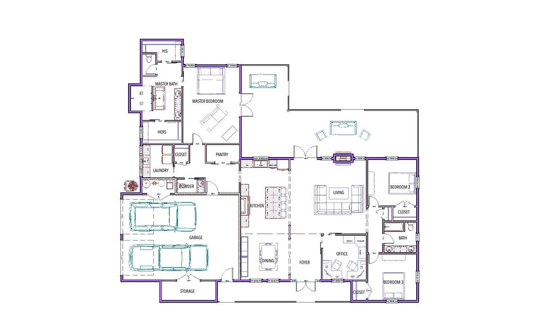 Traditional House Plans ~ House Plans Home Office ~ Open Living Space ...