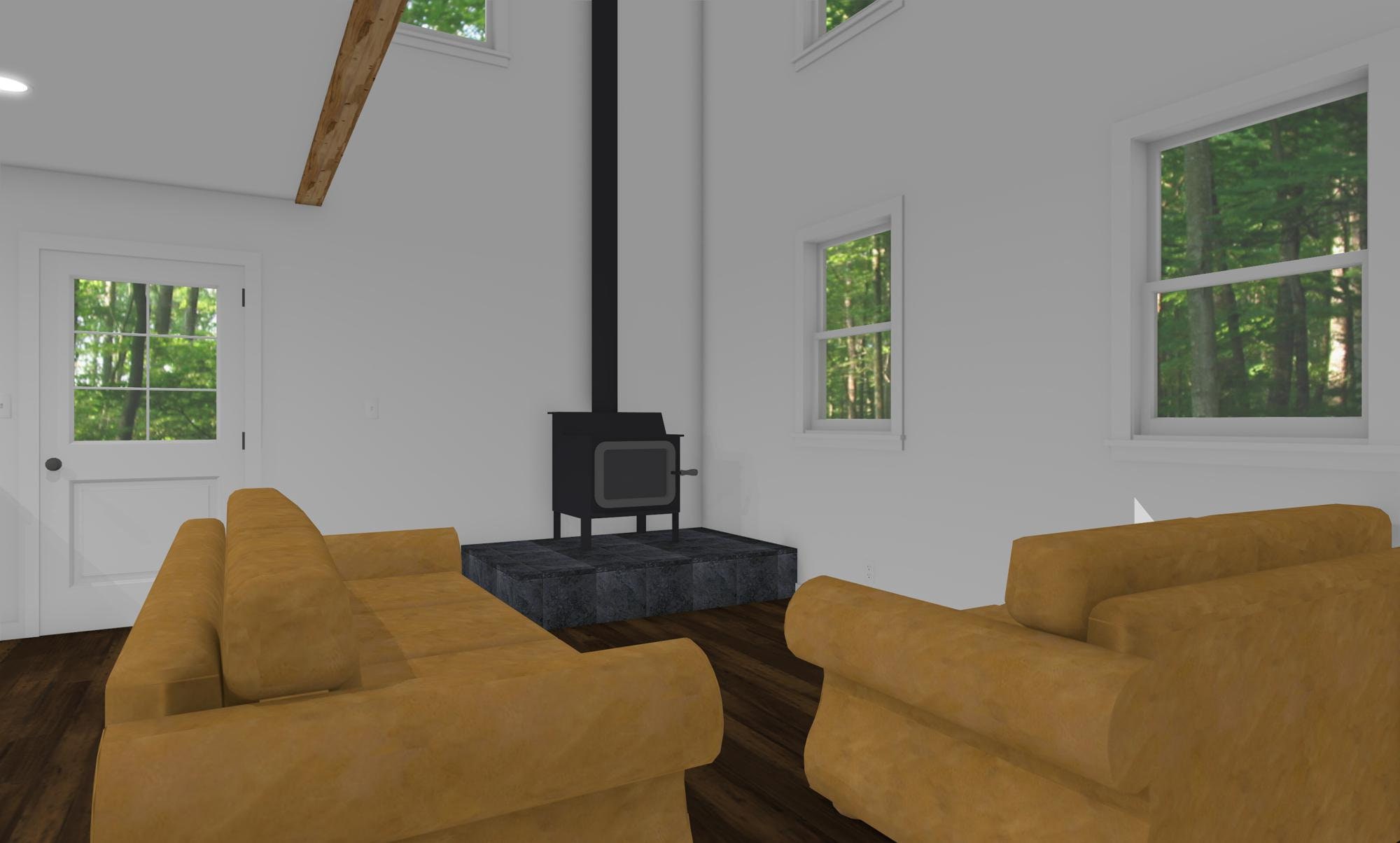 Cabin House Plans ~ Open Loft Plans ~ 3 Bed Loft ~ 1 Bathroom House ...