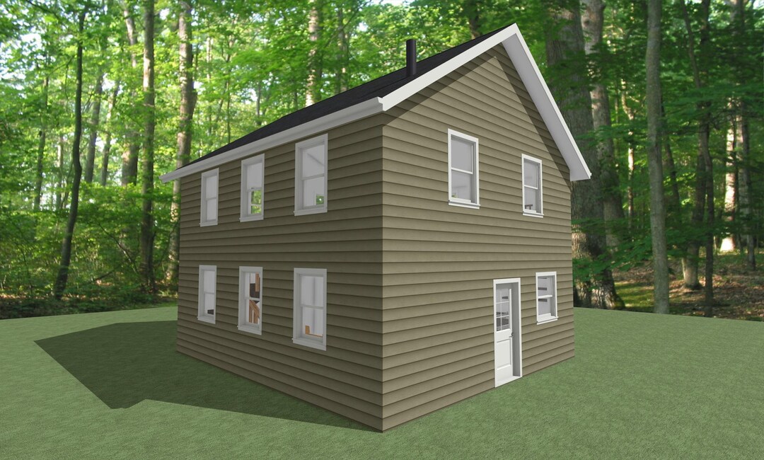 Cabin House Plans ~ Open Loft Plans ~ 3 Bed Loft ~ 1 Bathroom House ...