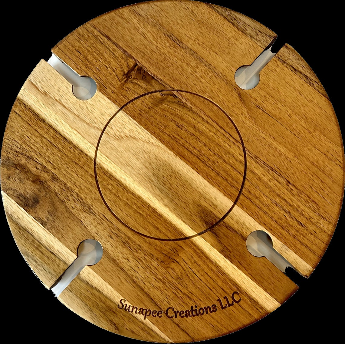 Teak Round Boat Table Top for Drinks Beverages and Snacks - Etsy