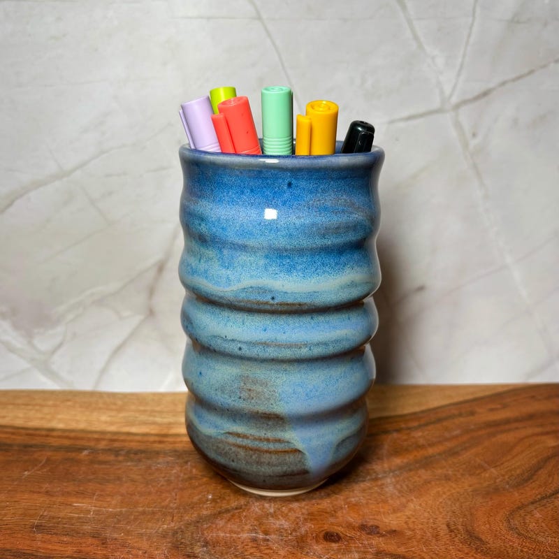 Ceramic Pen Holder - Etsy