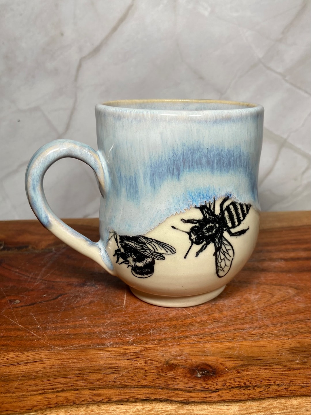 Handmade Ceramic Coffee Tea Mug Bright Light Blue Sky Summer Sunny Day ...