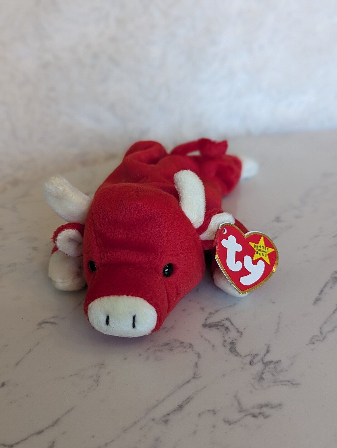 Vintage Snort the Bull Beanie Baby - Etsy
