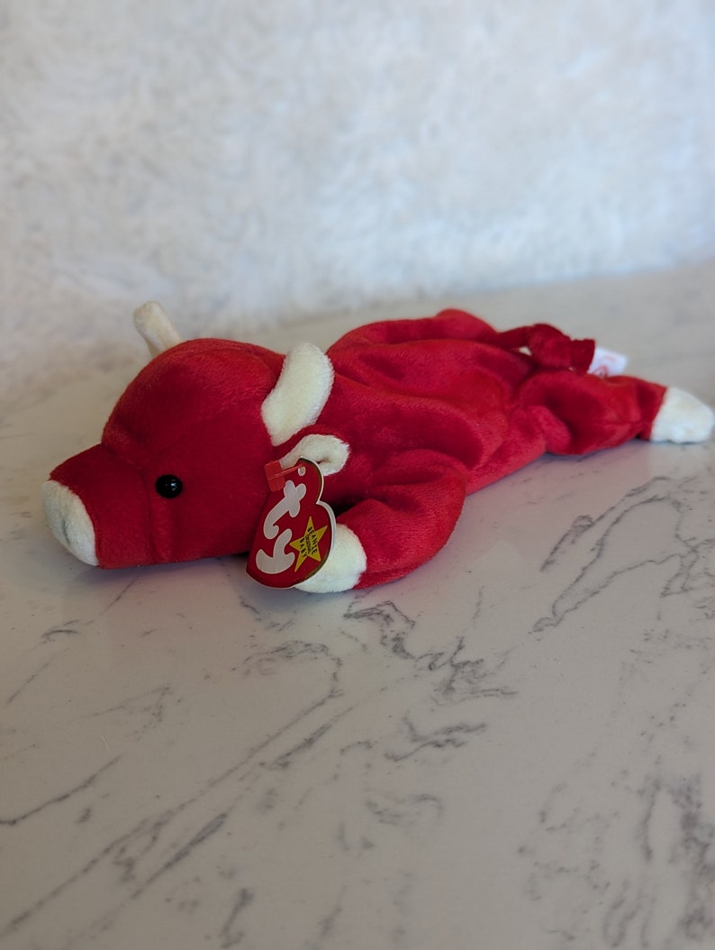 Vintage Snort the Bull Beanie Baby - Etsy