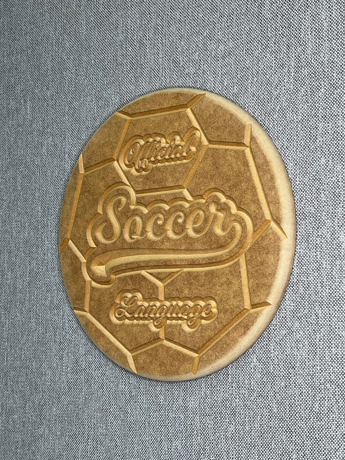 Soccer Team Carved Sport Ball Shape Sign, Sports Signs Made From Wood ...