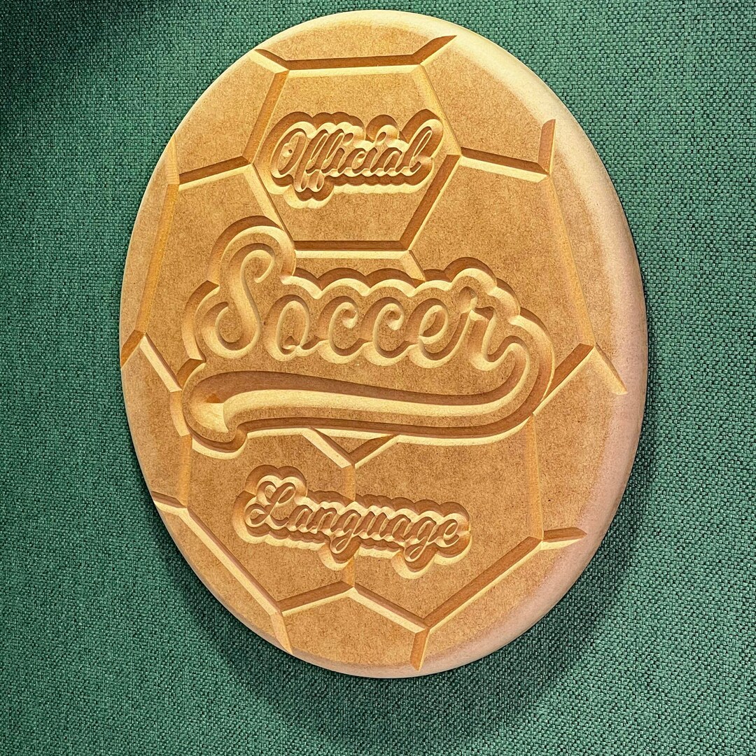 Soccer Team Carved Sport Ball Shape Sign, Sports Signs Made From Wood ...