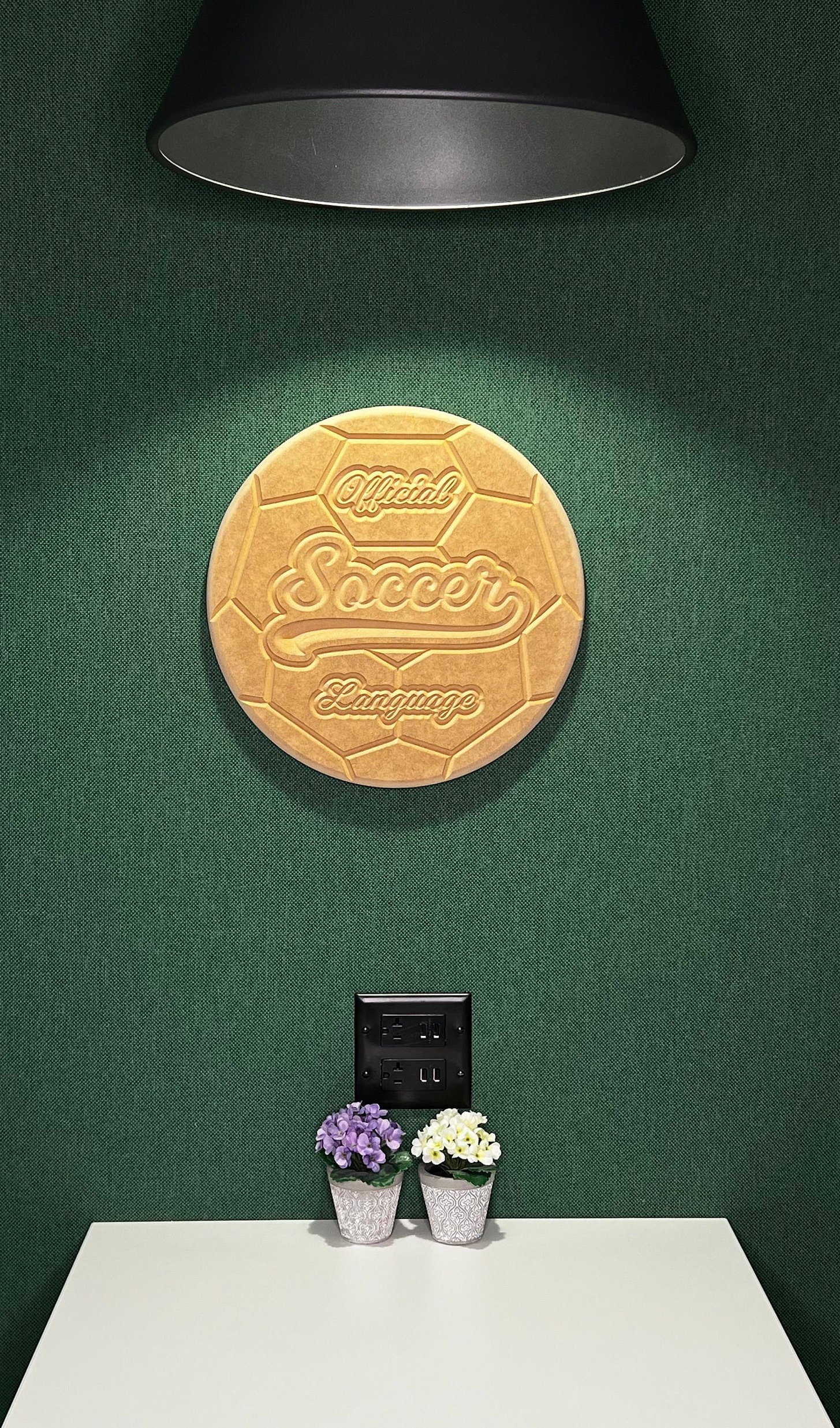 Soccer Team Carved Sport Ball Shape Sign, Sports Signs Made From Wood ...