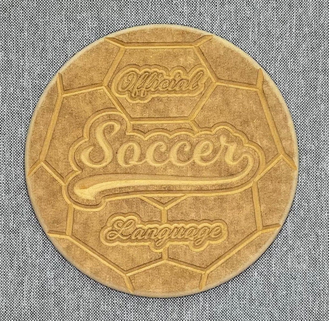 Soccer Team Carved Sport Ball Shape Sign, Sports Signs Made From Wood ...