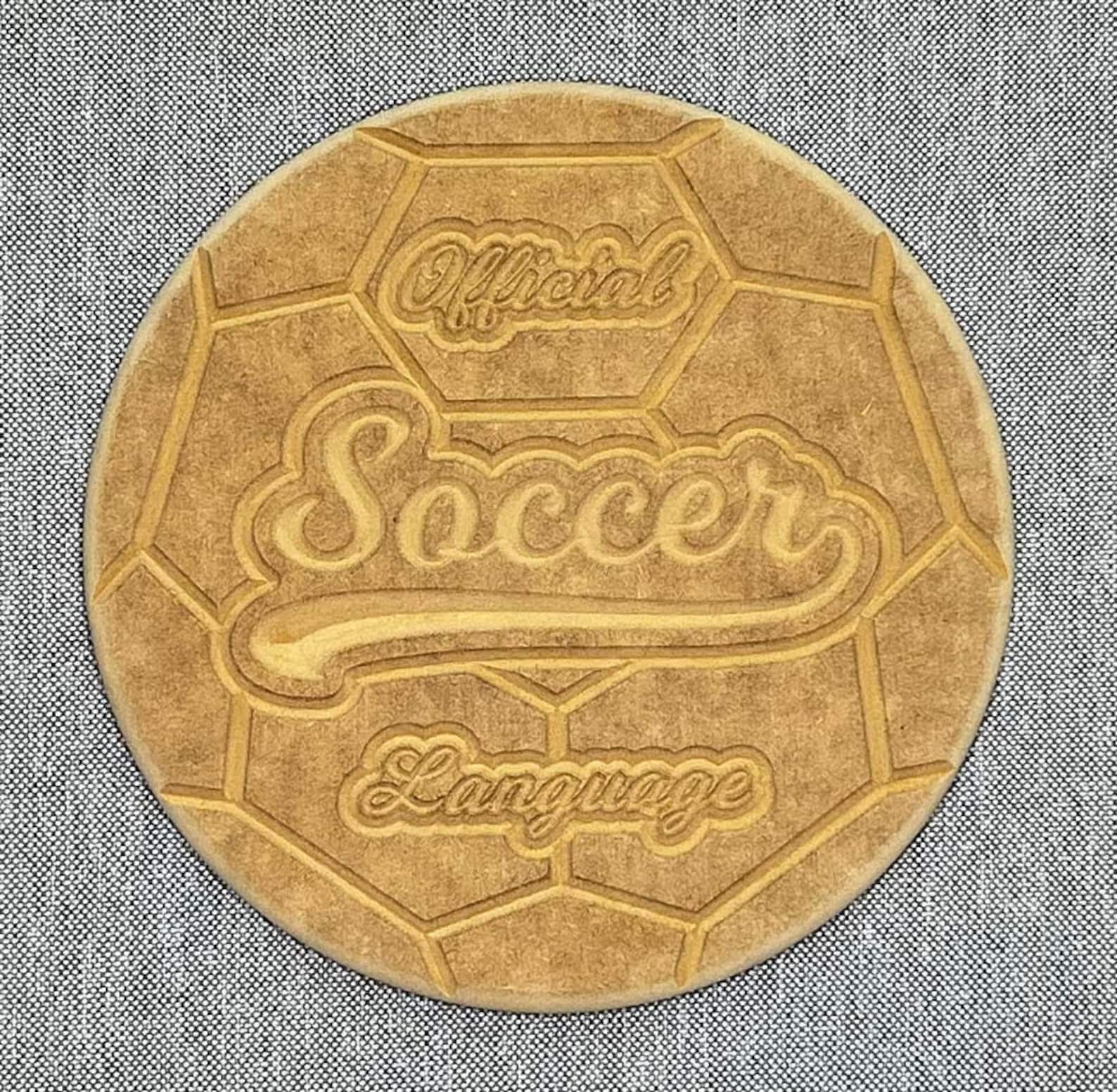 Soccer Team Carved Sport Ball Shape Sign, Sports Signs Made From Wood ...