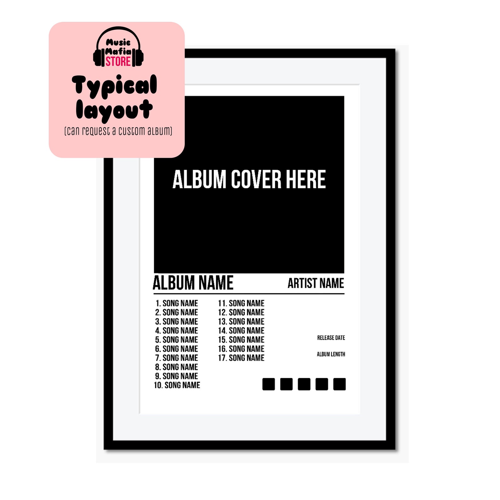 DIGITAL Custom Album Cover Poster - Etsy