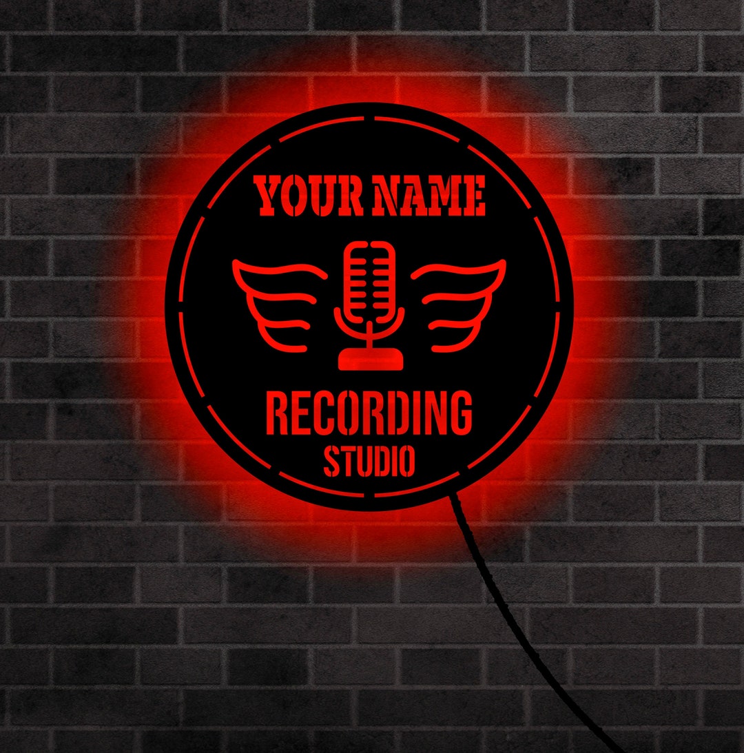 Recording Studio Led Sign Wall Decor, Neon Sign, Personalized Sign ...