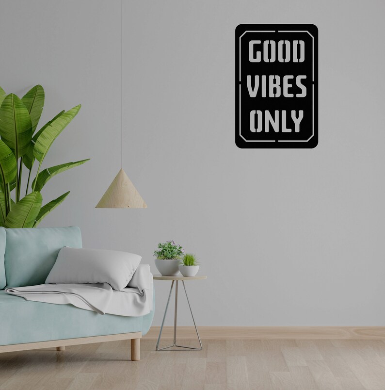 Good Vibes Only Led Neon Sign, Good Vibes Wood Wall Decor, Positive ...
