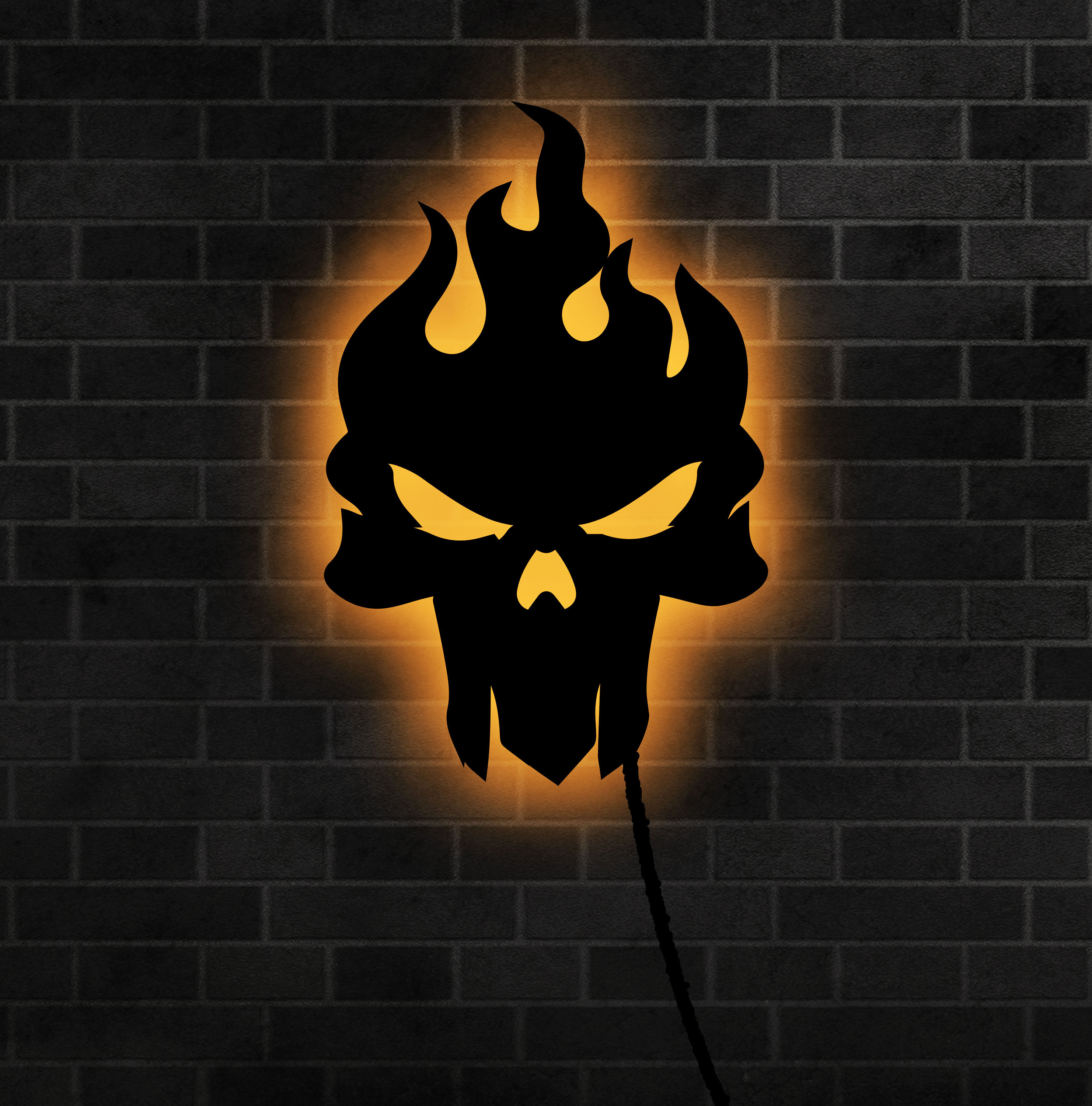 Skull Led Neon Sign Wall Decor, Custom Led Sign, Skull Decor for Game ...