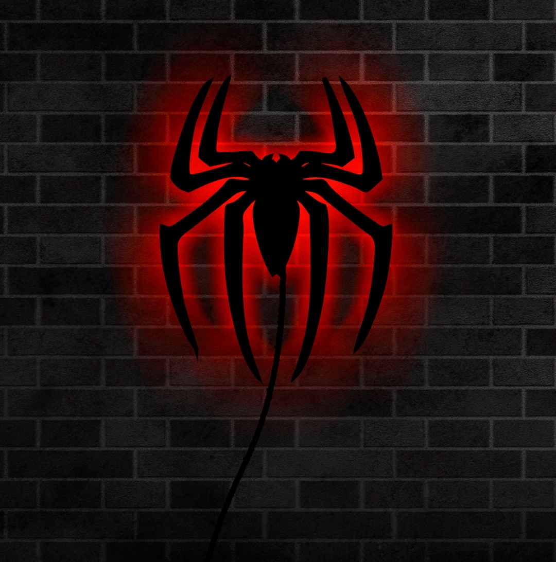 Spider Led Sign Wall Decor, Neon Sign, Spider Decor for Kid's Room ...