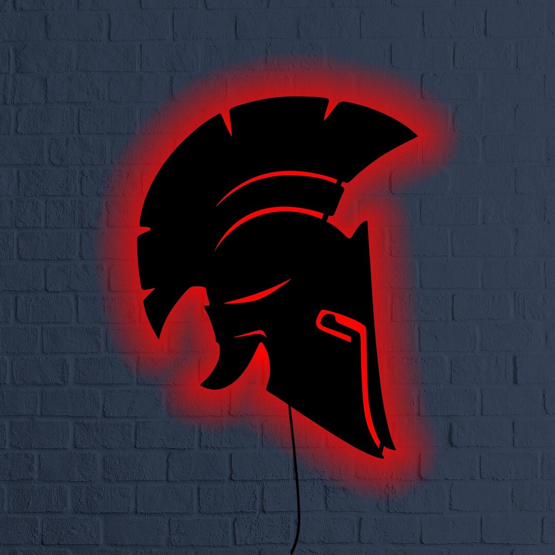 Spartan Led Sign Wall Decor, Gladiator Neon Sign, Spartacus Lighted ...