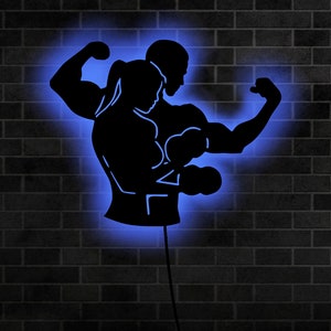 Gym Led Sign Wall Decor, Bodybuilding Neon Sign, Fitness Center Decor ...