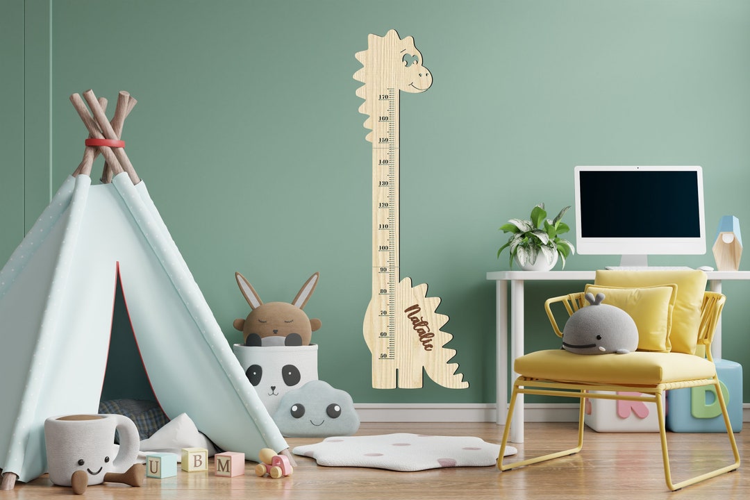 Personalized Ruler Dinosaur Growth Chart Wooden Dinosaur - Etsy