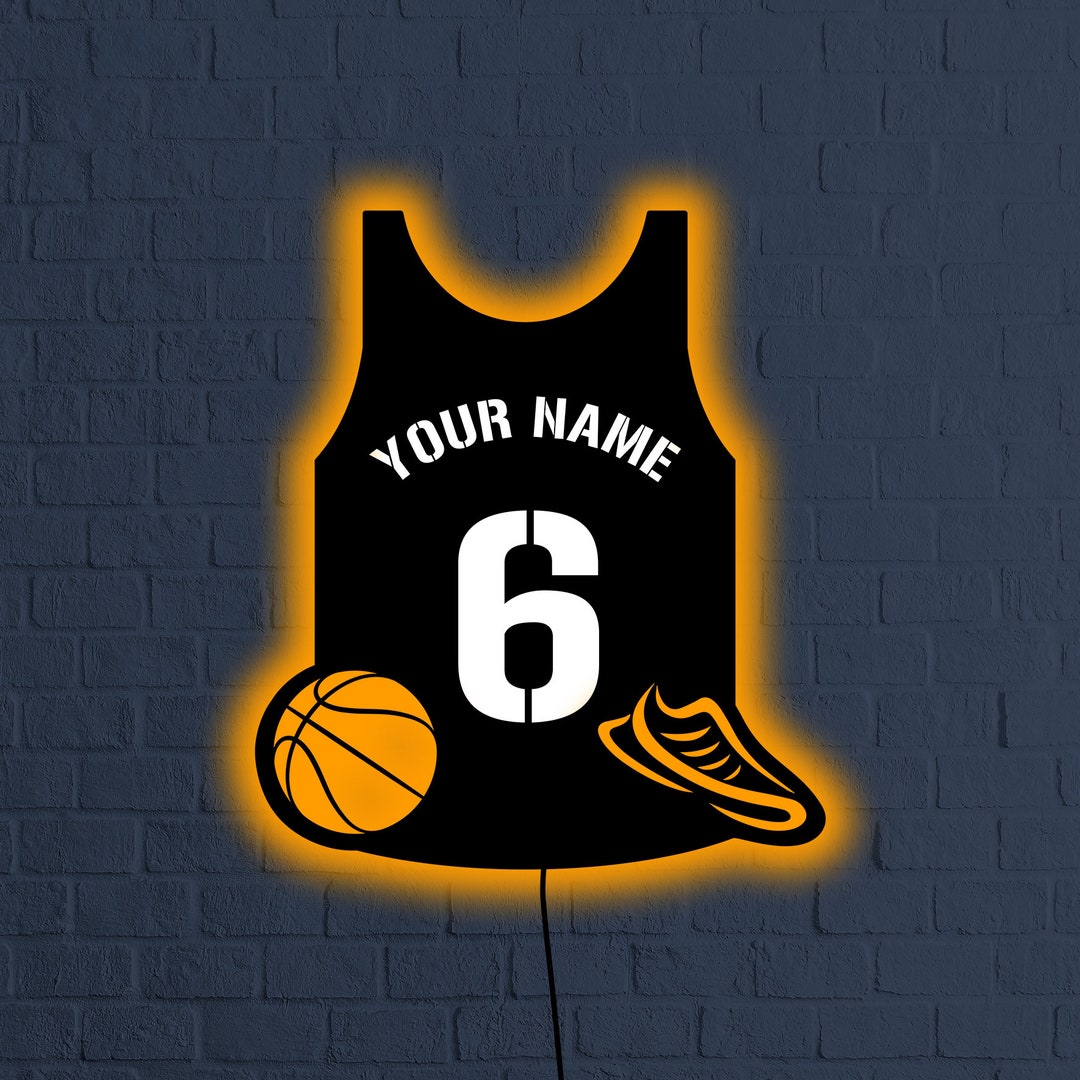 Basketball LED Sign, Custom Basketball Wall Decor, Basketball Player ...