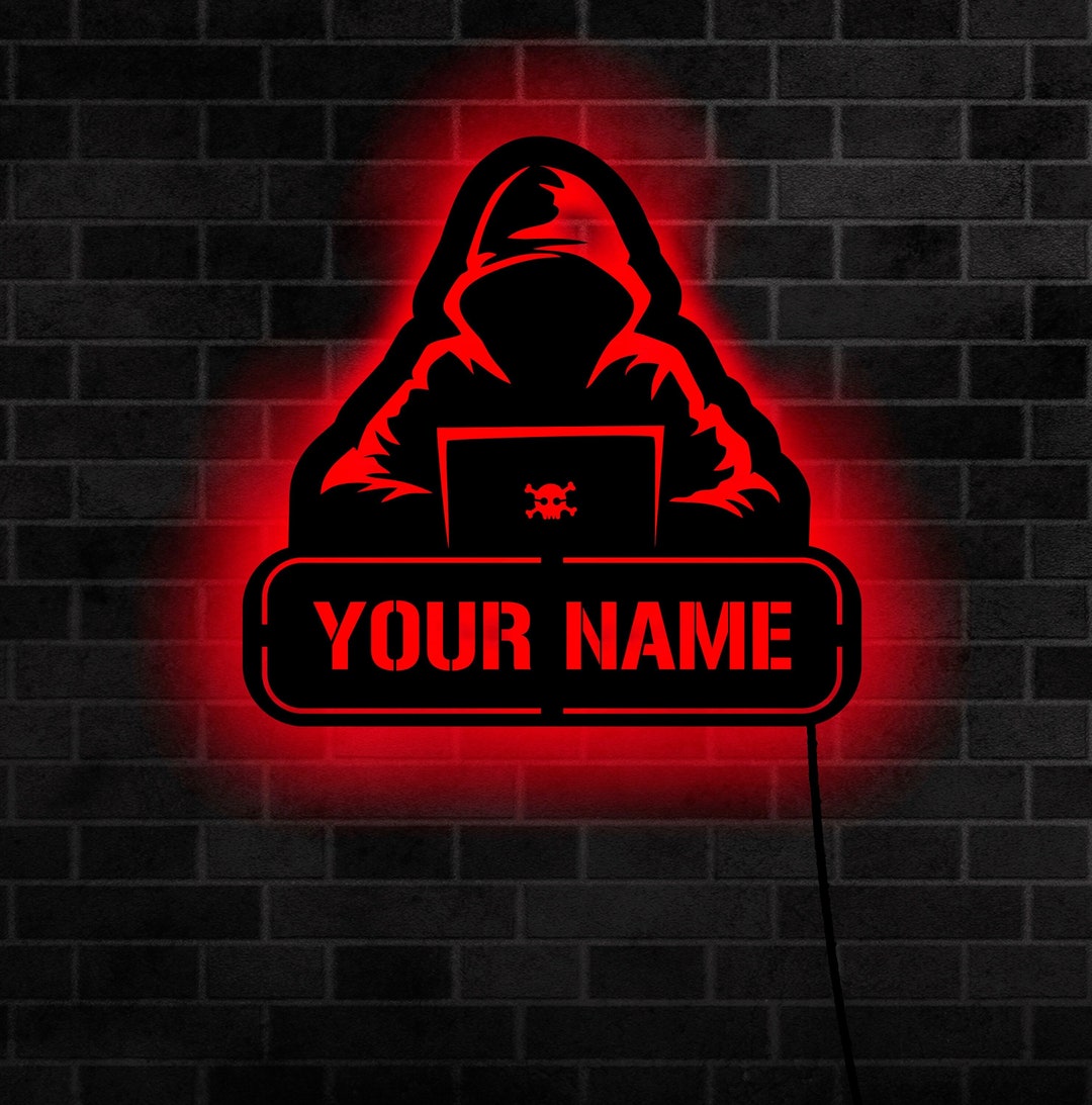 Hacker Led Sign Wall Decor, Neon Sign, Hacker Decor for Game Room ...