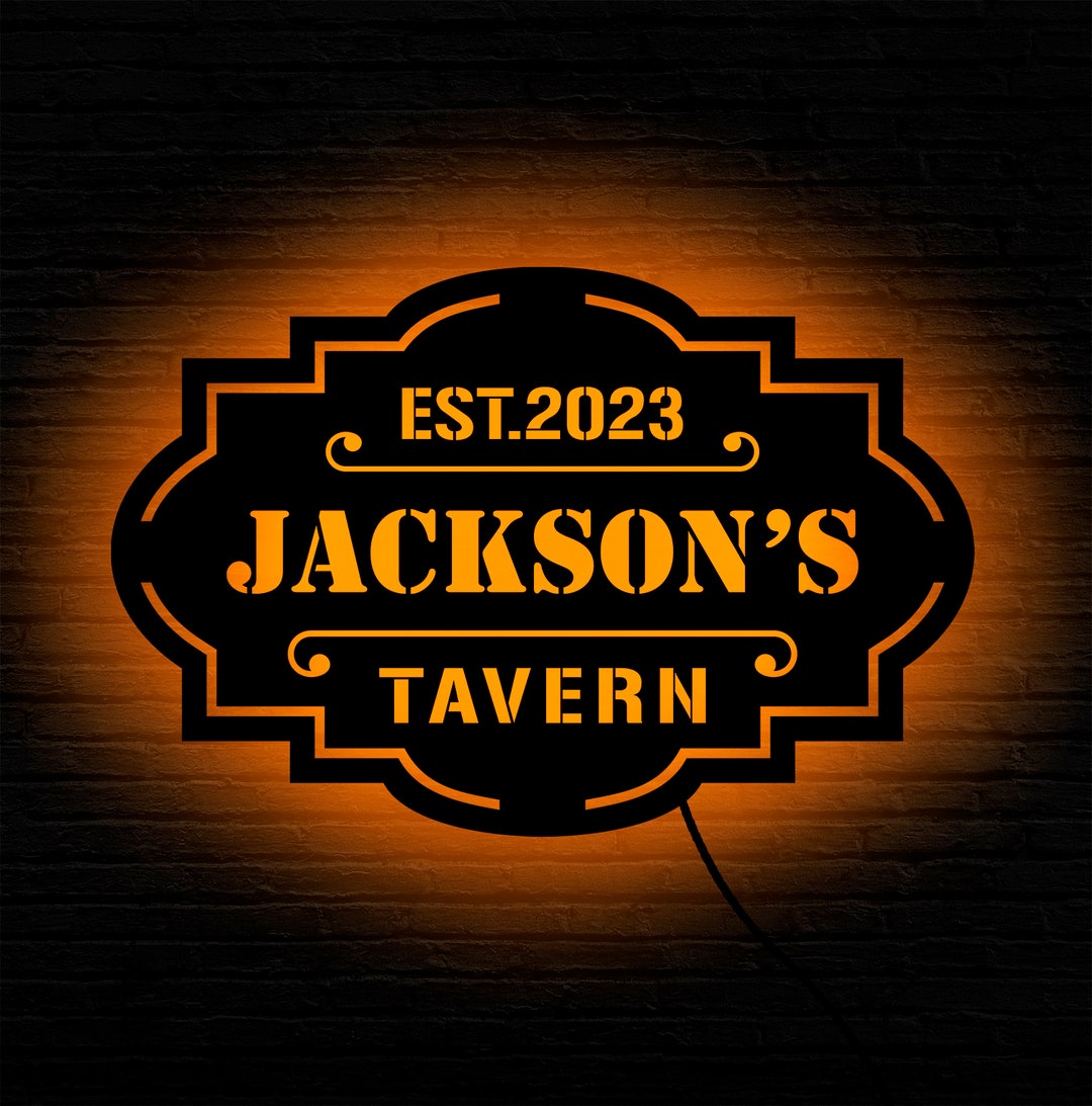 Custom Tavern Led Sign Wall Decor, Neon Sign, Personalized Led Sign ...