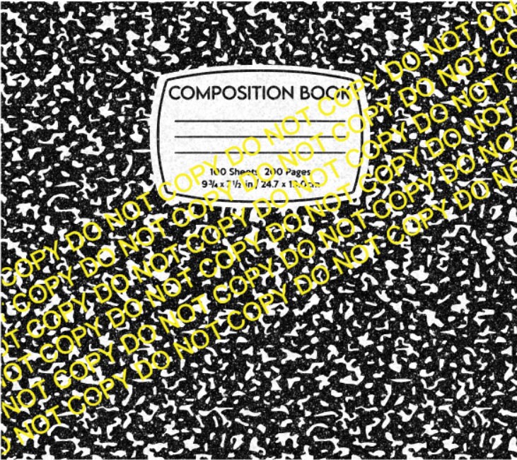 Digital File Glitter Composition Book Tumbler Wrap Straight N Tapered ...