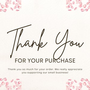 Editable Business Thank You Cards, Small Business Thank You Card ...