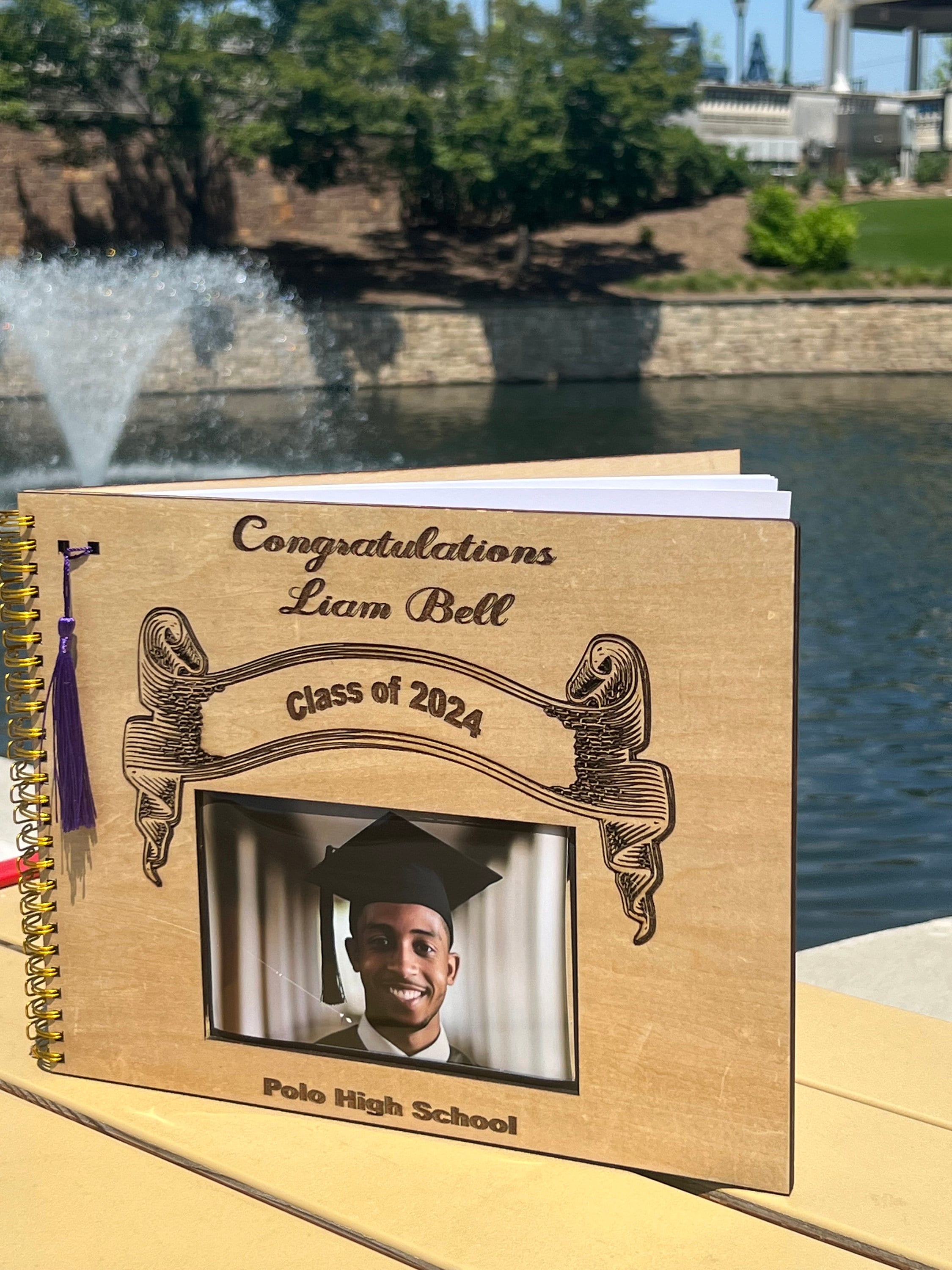 Graduation Wooden Guest Book Personalized Engraved - Etsy