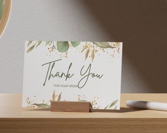Editable Business Thank You Cards, Small Business Thank You Card ...